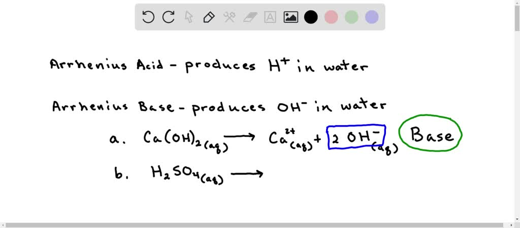 SOLVED: Identify KOH(aq) as an acid or a base. Write a chemical ...