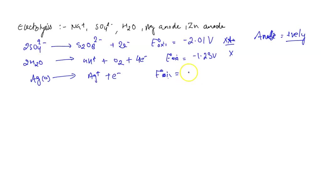 SOLVED: With respect to the electrolysis of Na2SO4 solution with an Ag ...