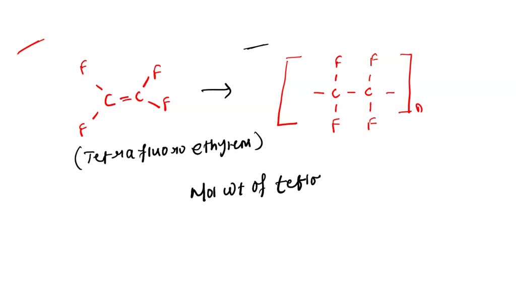 SOLVED: The monomer shown is called tetrafluoroethylene. Through ...