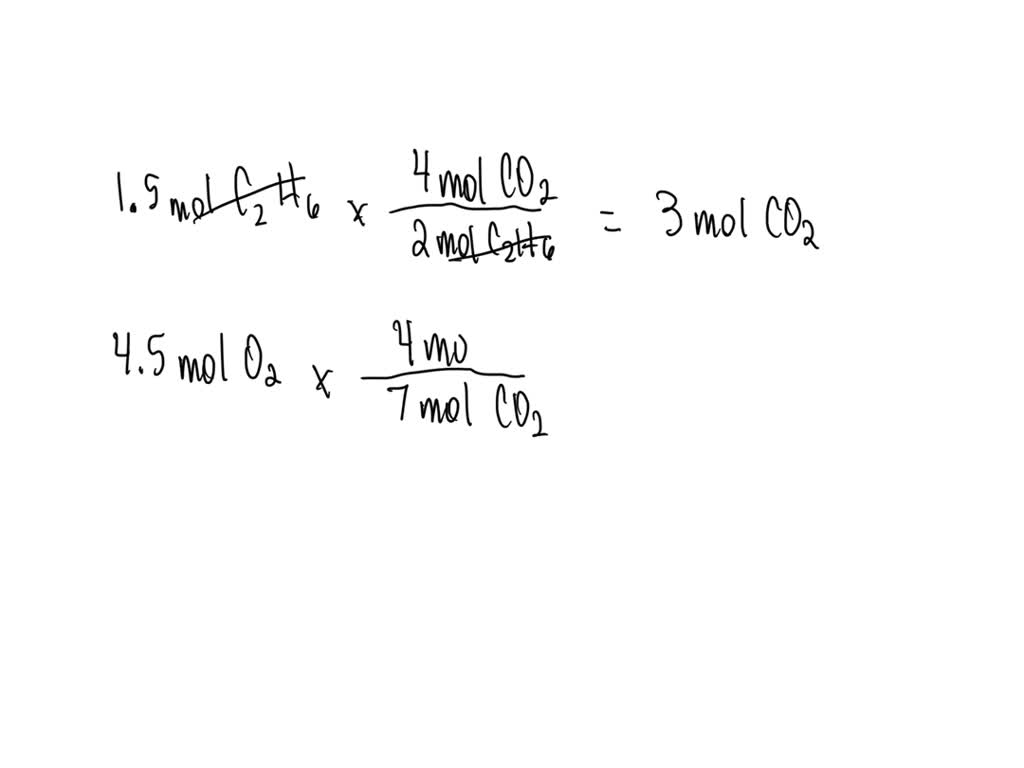 SOLVED: The combustion of ethane (C2H6) produces CO2 and H2O: 2 C2H6 (g) + 7 O2 (g) â†’ 4 CO2 (g ...