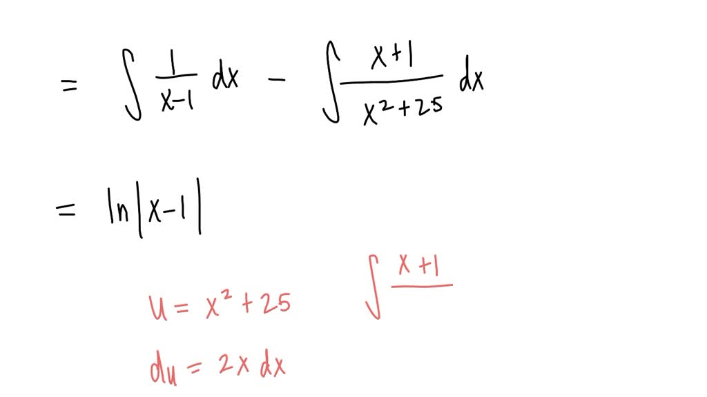 According to the examples, whenever I have an integral of a fraction of ...