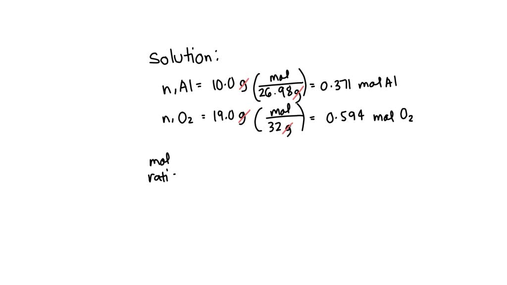 SOLVED: Determine the limiting reactant and calculate the number of grams of Al₂O₃ that can be ...
