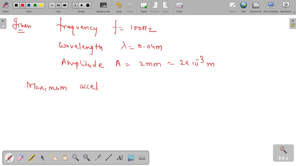 SOLVED: A sinusoidal transverse wave travels along a long, stretched string. The amplitude of ...