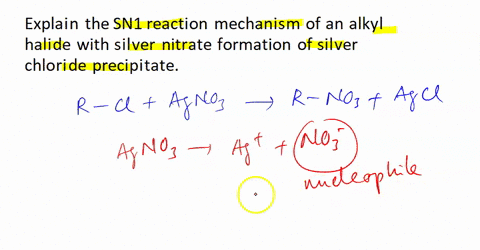 Reaction of halides with ethanolic silver nitrate agno3 etoh...