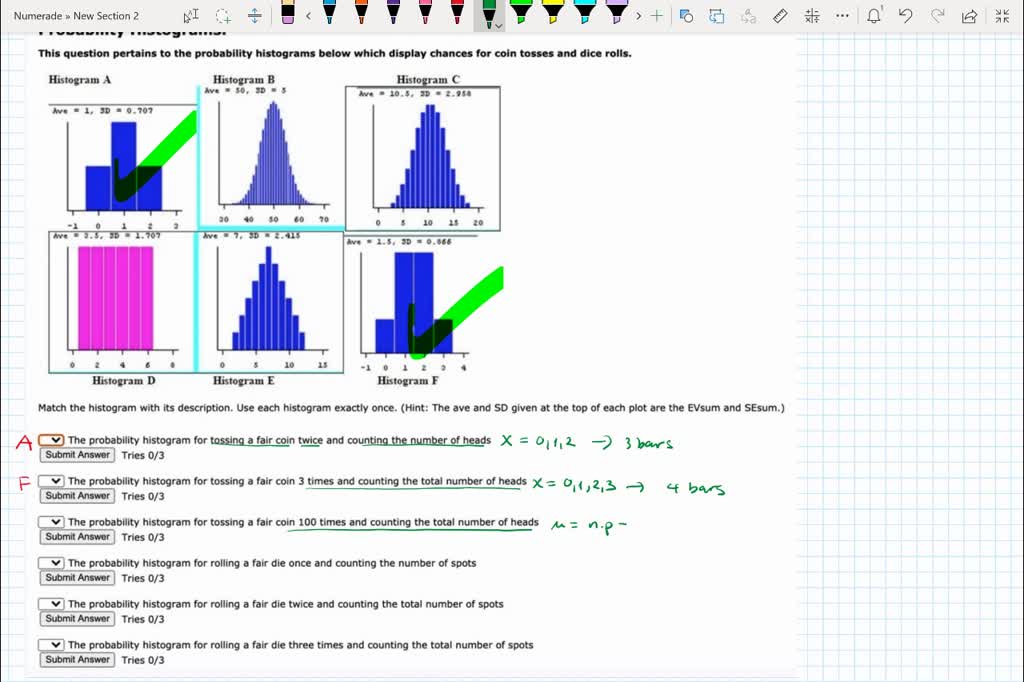 SOLVED: Probability Histograms: This question pertains to the ...