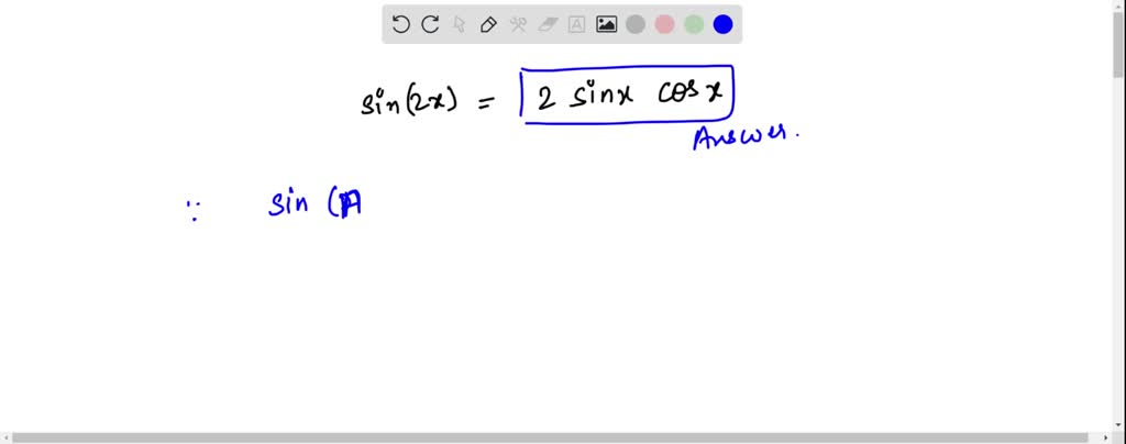SOLVED: If we know the values of sin(x) and cos(x), we can find the ...