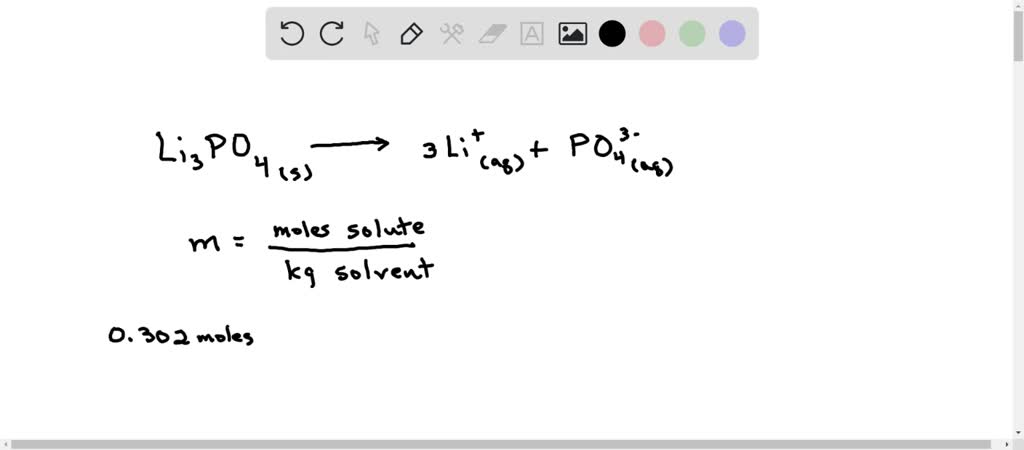 What is the molality of lithium ions in a 0.302 m solution of Li3PO4 ...