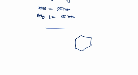 a hexagonal prism edge of base 30 mm and axis 65 mm is resting on hp on ...