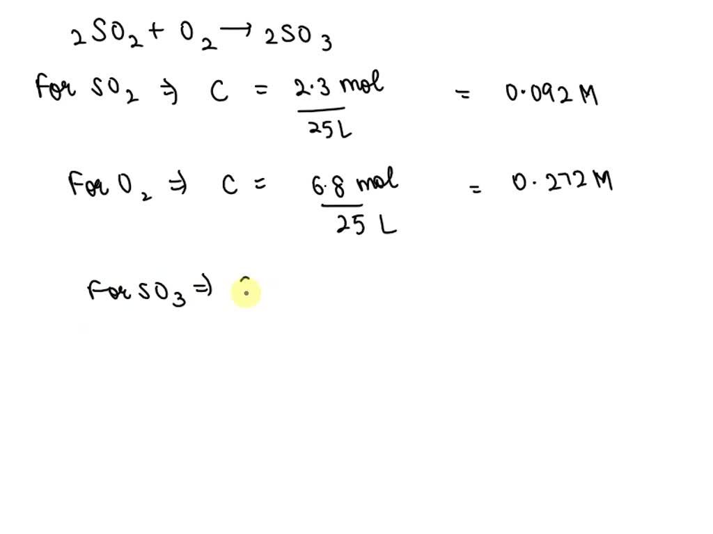 SOLVED: Text: tv Sulfur dioxide and oxygen react to form sulfur ...