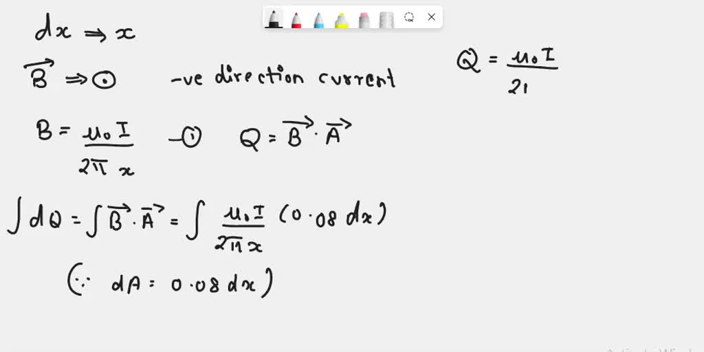 SOLVED: Mutual Inductance: 1A of current flows through an infinitely long wire centered along ...