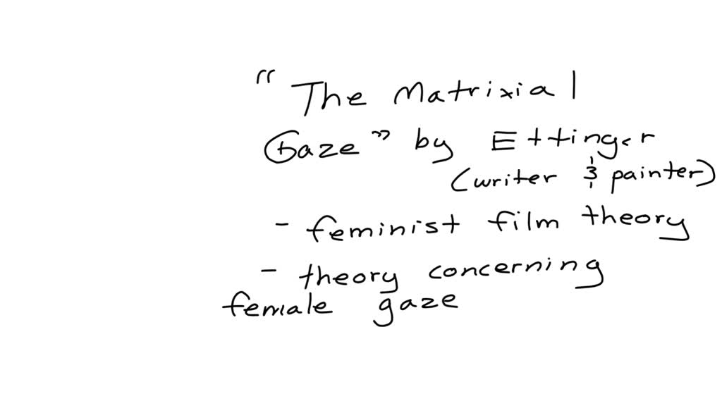 What is the Matrixial gaze by Ettinger? I found it hard to understand ...