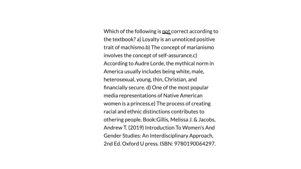 SOLVED: Which of the following is not correct according to the textbook ...