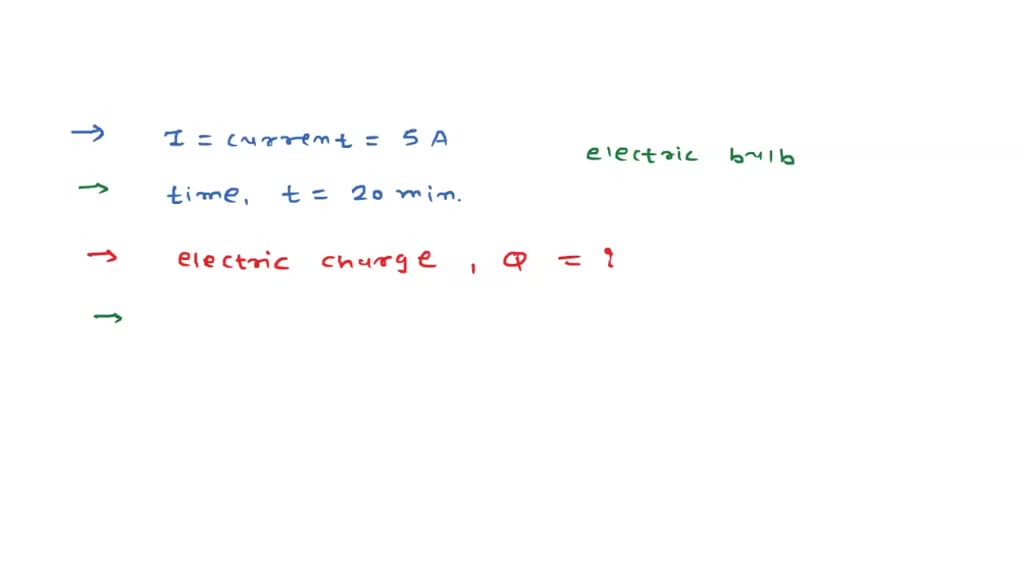 SOLVED: A current of 5 A is drawn by a filament of an electric bulb for ...