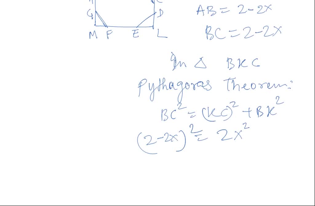 SOLVED: The corners of a 2-meter square are cut off to form a regular ...