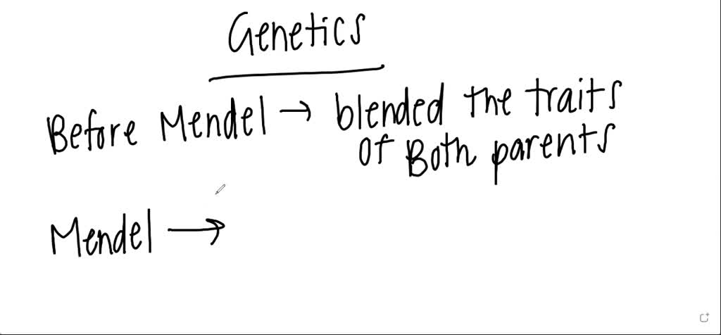 SOLVED: Before the work of Gregor Mendel, the understanding of inheritance was primarily based ...