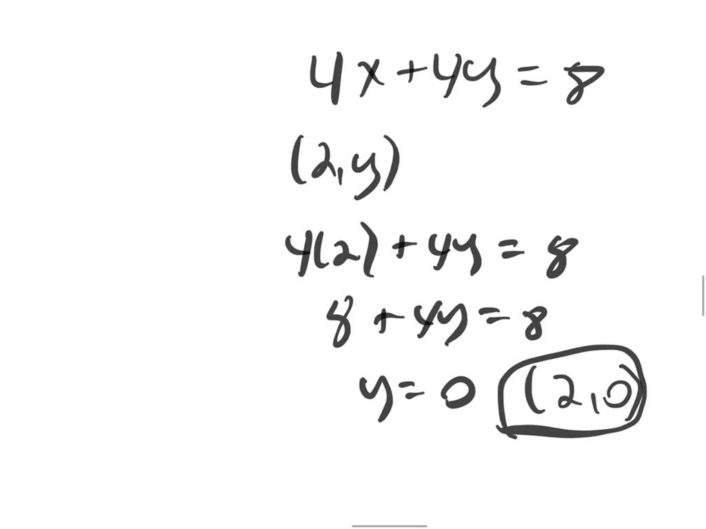 Solved Consider The Equation And The Following Ordered Pairs 2y And X−2 4x4y8 Step 1 