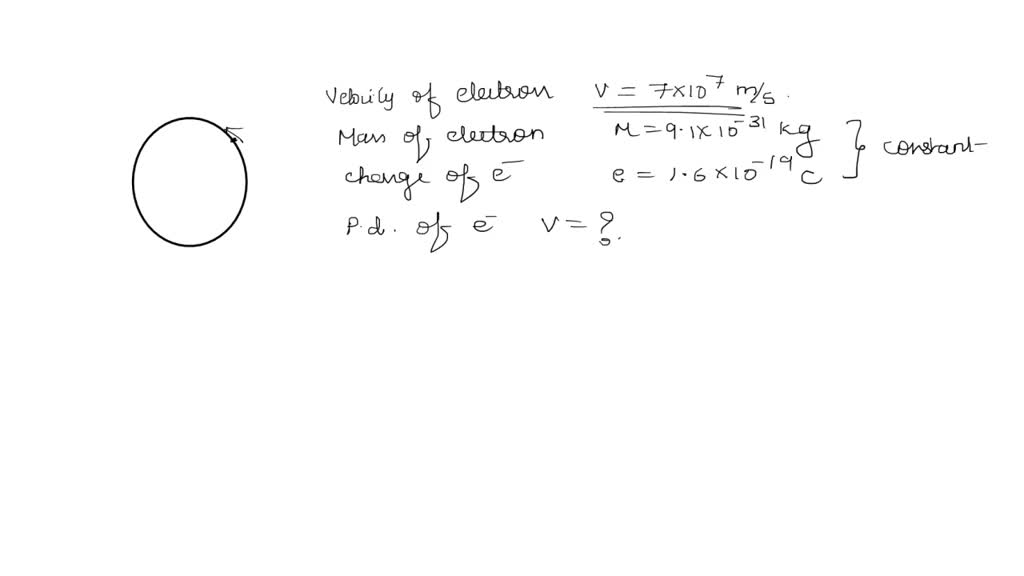 SOLVED: An electron travels in a circular path of radius 20cm in a ...