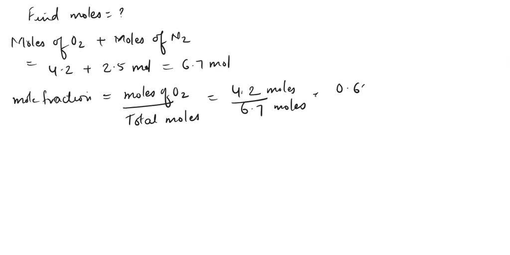 SOLVED: Determine the partial pressure of oxygen (in atmospheres) and, subsequently, the moles ...