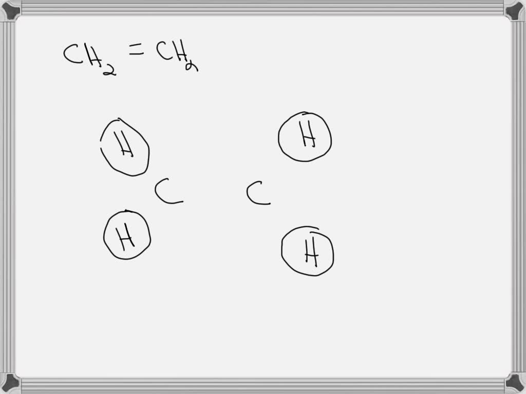 For the molecule, ethene, CH2 = CH2, Write the complete electron ...