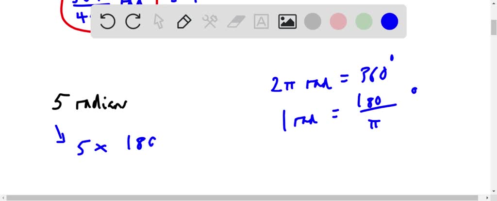 SOLVED: Recall that an angle making full rotation measures 360 degrees ...