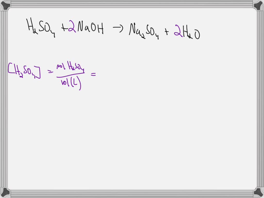 SOLVED: A sample of 10.0 mL of sulfuric acid was added to a beaker containing 40.0 mL of water ...