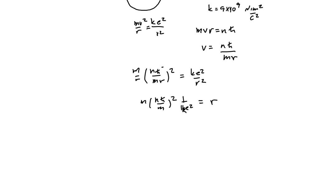 SOLVED: The Bohr model of the hydrogen atom assumes that a single proton (that remains at rest ...