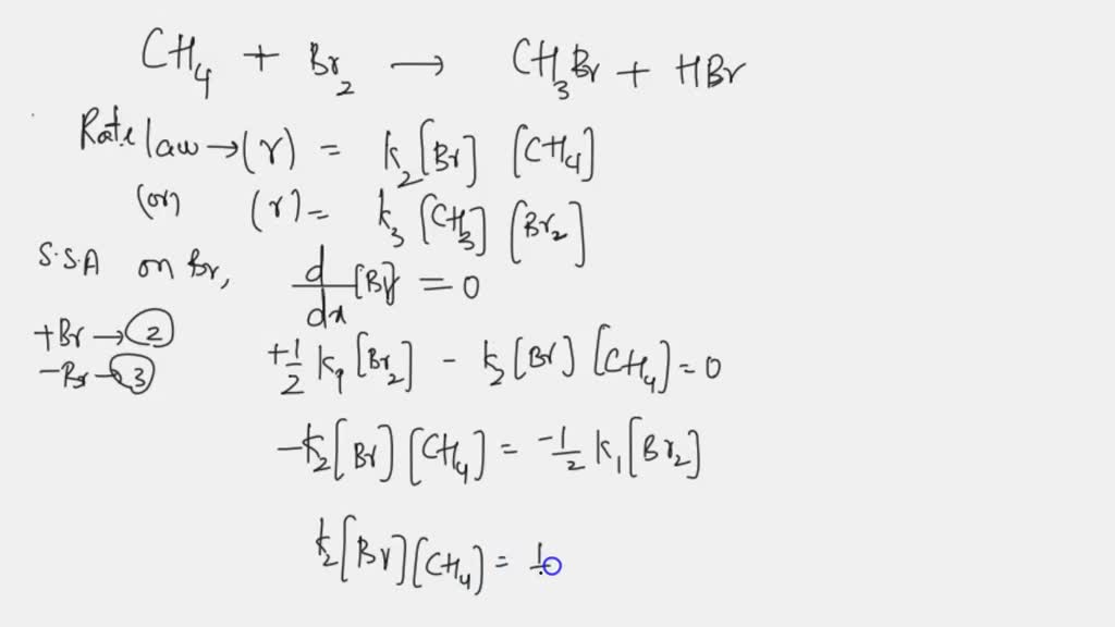 SOLVED: The reaction of methane with bromine gas is: CH4(g) + Br2(g) â ...