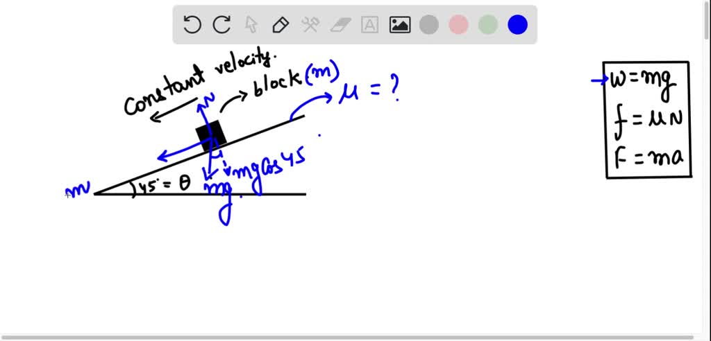 SOLVED: 8. What is the coefficient of friction a block slides down an ...