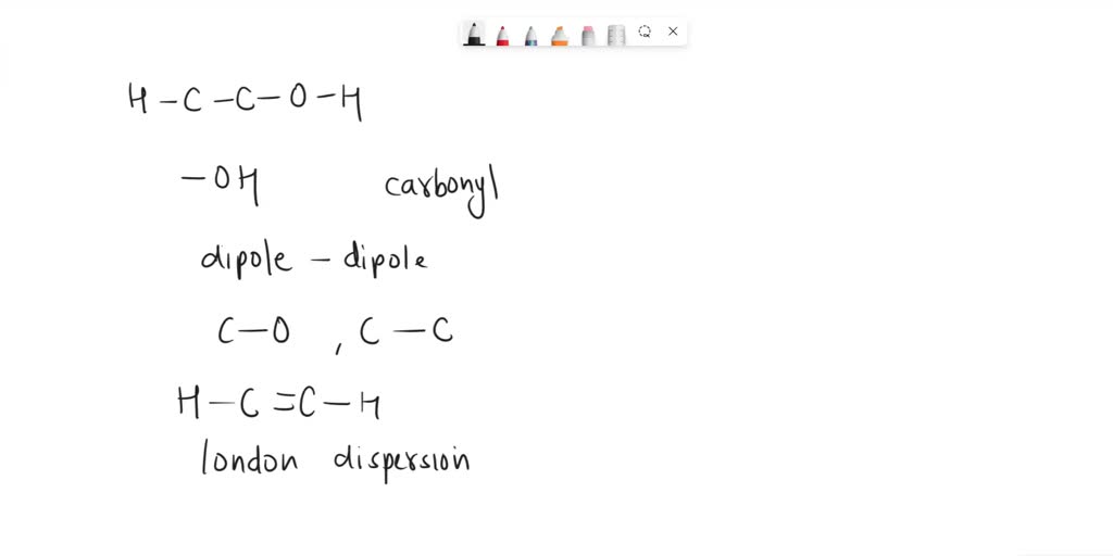 SOLVED: What types of intermolecular forces are present in the following compounds? H H H2C H-C ...