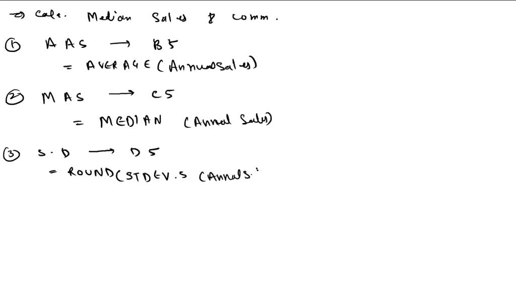 SOLVED: In cell B6, enter a formula to calculate the average commission ... SOLVED: In cell B6, enter a formula to calculate the average commission ...