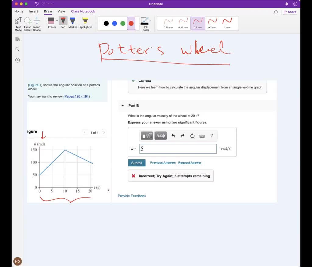SOLVED: (Figure shows the angular position of a potter's wheel. Here we ...
