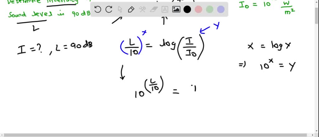SOLVED: The loudness of a sound in decibels (dB) can be calculated using the formula L = 10log(I ...