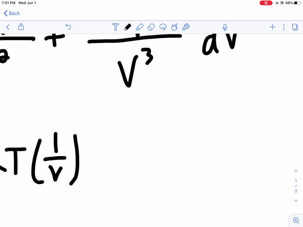 SOLVED: Question continued Using the formula for the virial equation of ...