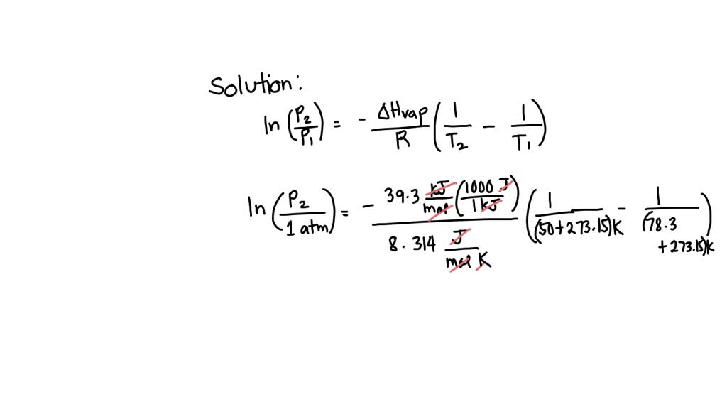 SOLVED: The relationship between the vapor pressure of a liquid and ...