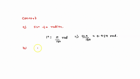 SOLVED: (a) Convert 50.00 to radians. rad (b) Convert 11.0 rad to ...