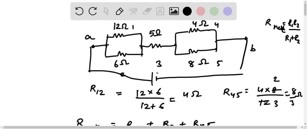 SOLVED: The figure below shows a network of connected resistors between ...