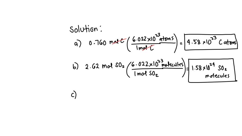 SOLVED: Calculate the number of C atoms in 0.760 mol of C . Express the number of atoms of ...