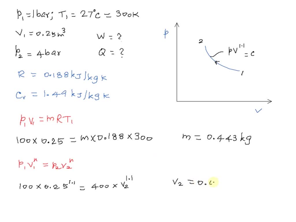 SOLVED: A piston-cylinder assembly contains propane, initially at 27Â°C ...