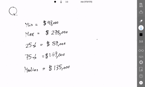 Provide an appropriate response. A random sample of sale...