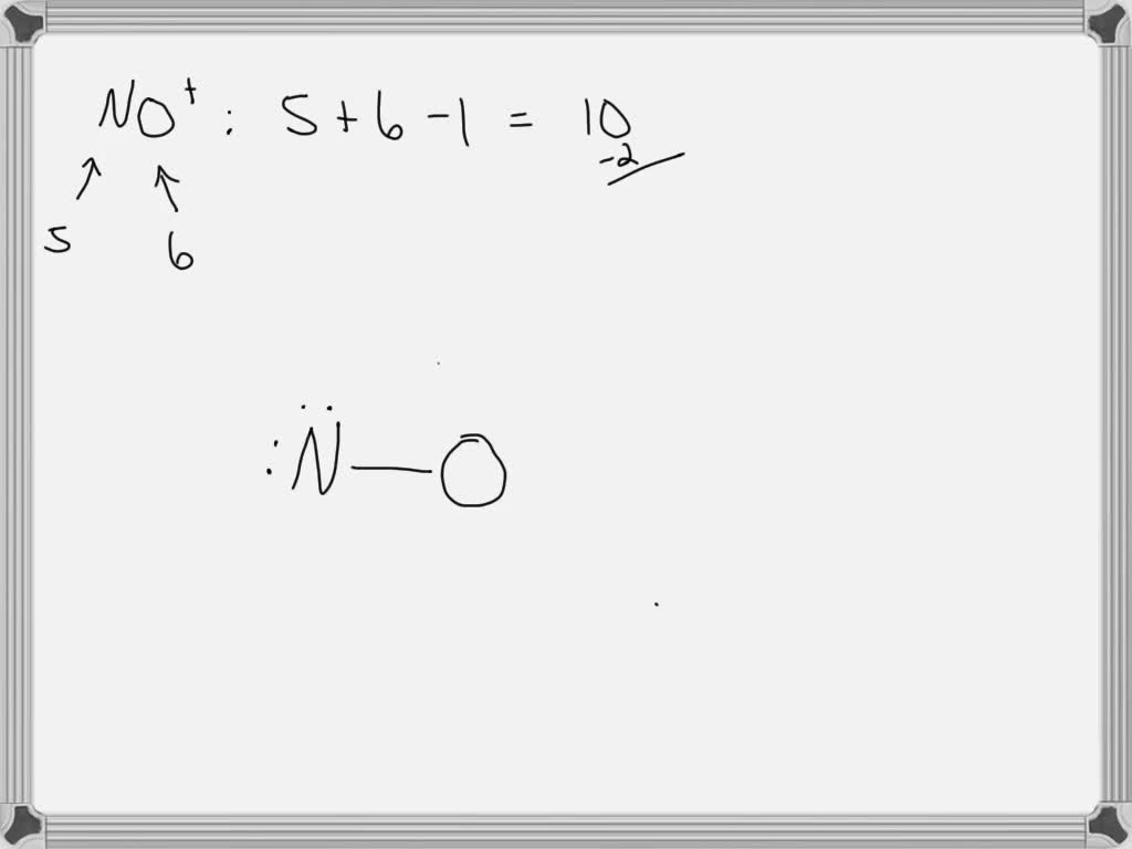 N-O Bonds 5 8 Electrons Electrons (N) (O) Nitrosyl Cation