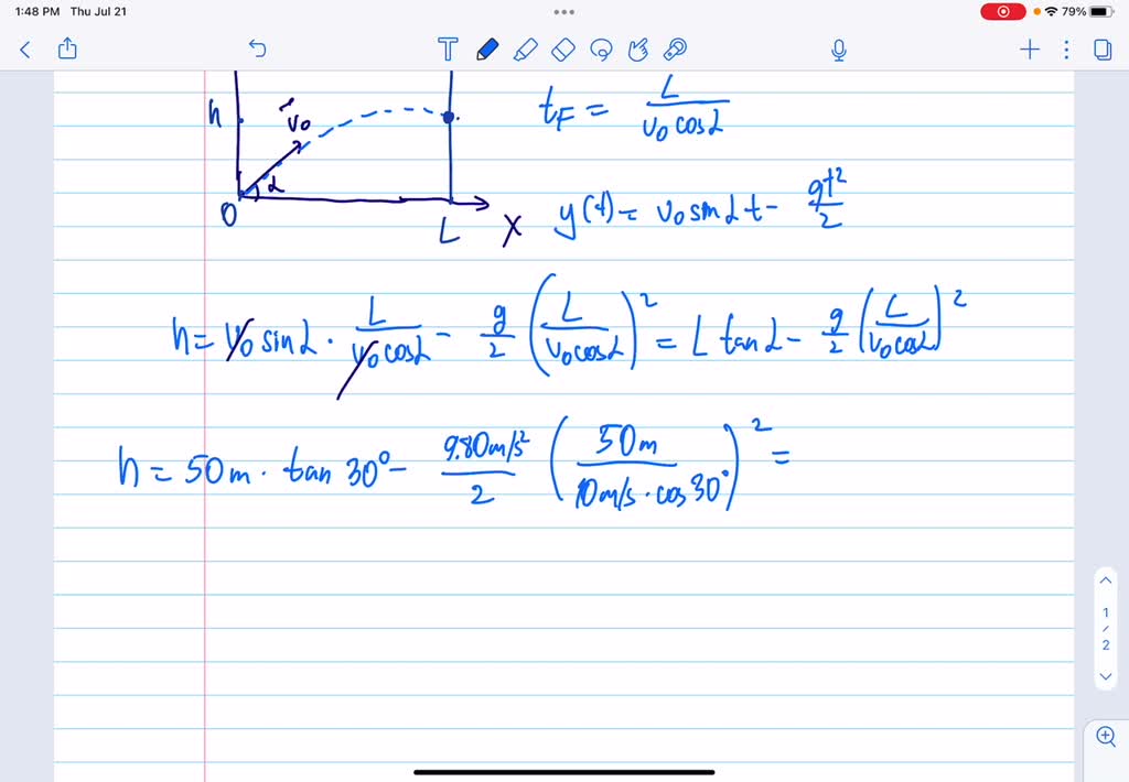 SOLVED: An object is thrown towards the tower which is at a horizontal ...