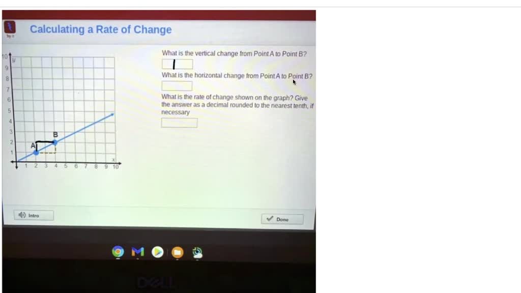 SOLVED: 'Calculating a rate of change What is the vertical change form Point A to Point B? What ...