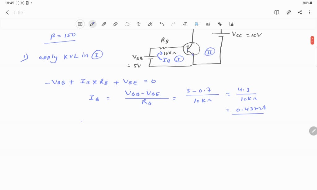 Determine VcB in the transistor circuit shown in the figure. The ...