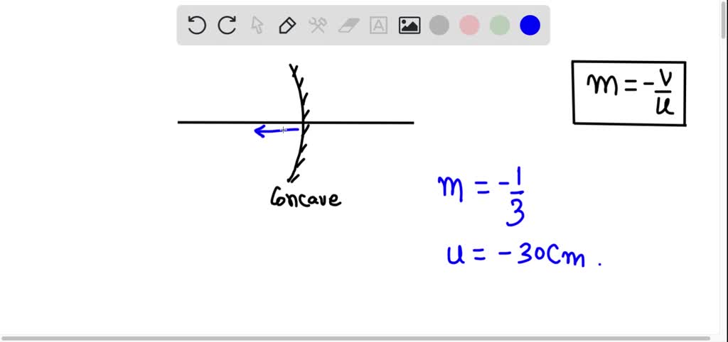 SOLVED: A converging mirror produces an inverted image one-third of the ...