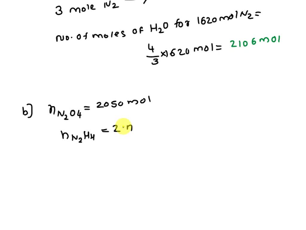 SOLVED: The reaction between hydrazine, N2H4, and dinitrogen tetroxide is sometimes used in ...