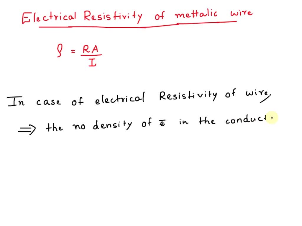 VIDEO solution: Question 8 Resistivity of a wire depends on both length and cross-sectional area ...