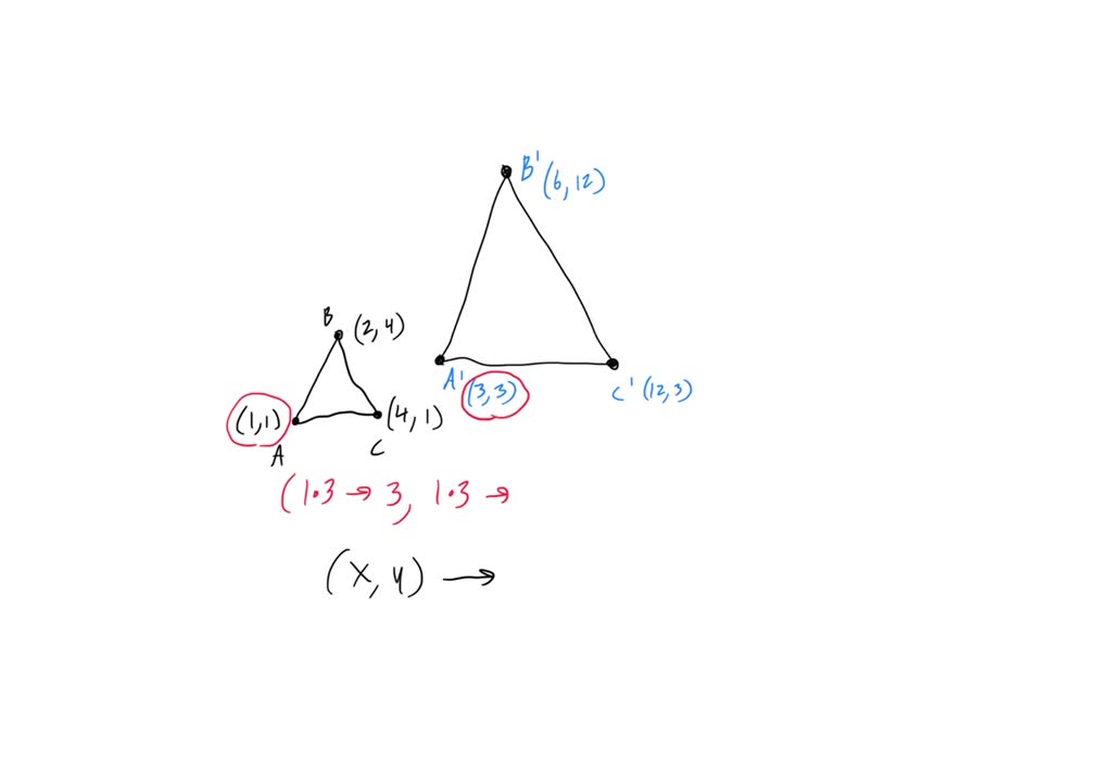 SOLVED: Triangle ABC is dilated using the origin as the center of ... SOLVED: Triangle ABC is dilated using the origin as the center of ...
