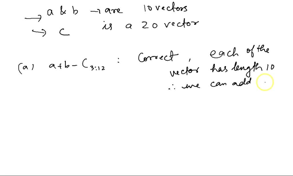SOLVED: 1.2 Vector notation. Which of the following expressions use ...