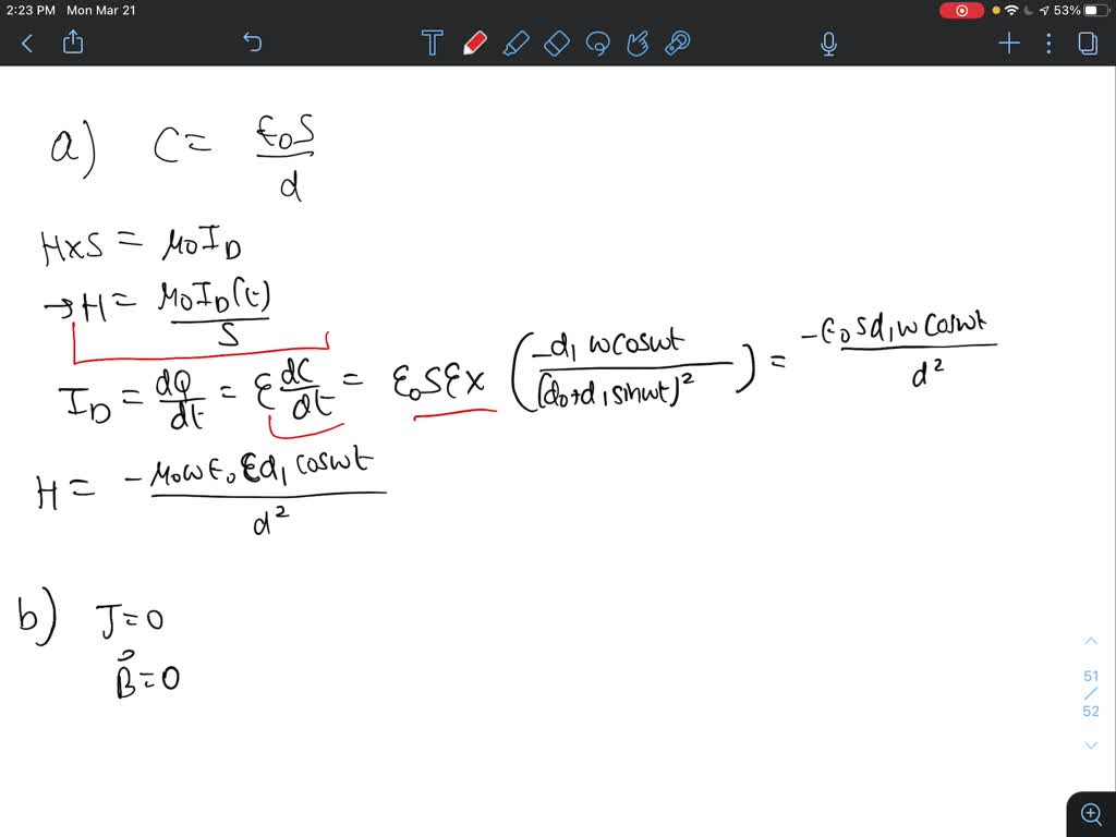 SOLVED: A parallel plate capacitor consists of two circular plates of ...