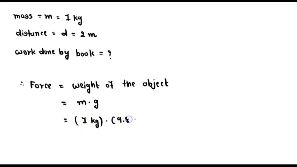 SOLVED: a book of mass 1kg is on the floor.if the book is lifted from ...
